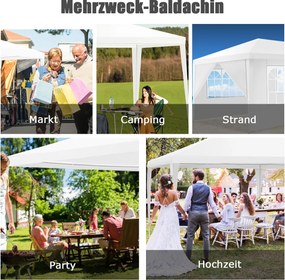 Costway Zahradní pavilon párty stan se 4 odnímatelnými bočními stěnami pavilon