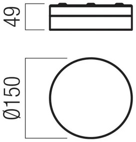 Redo 01-3729 - LED Stropní svítidlo FRISBI LED/8W/230V IP44 bílá