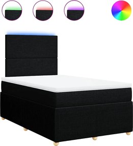 Box spring postel s matrací černá 120x190 cm textil 3294290