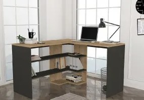 Casarredo Rohový pracovní stůl BONGA sapphire/antracit