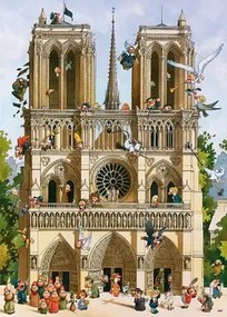 HEYE Puzzle Cartoon Classics: Ať žije Notre Dame / 1000 dílků / 50 x 7