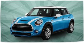 Sablio Ručník Mini sedan Zelené pozadí - 70x140 cm