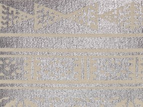 Bavlněný polštář se vzorem 50 x 50 cm stříbrný OUJDA Beliani