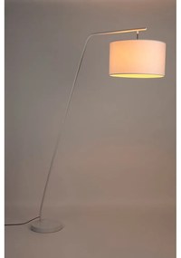 Bílá stojací lampa s textilním stínidlem (výška 220 cm) Martine – White Label