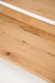 Knihovna Indus 90 cm z masivu dub přírodní/grafit