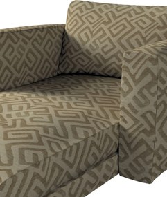 Potah na IKEA Norsborg šezlong s loketními opěrkami barva béžová látka pletený vzor, vzorované