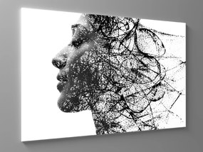 Liox Černobílý obraz žena v tuši Rozměr: 150 x 100 cm