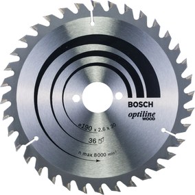 Bosch Accessories Pilový kotouč Optiline Wood - 190 x 30 x 2,6 mm, 48 2608640617 Dostupné varianty: Pilový kotouč Bosch Optiline Wood 190x30 mm/36z.
