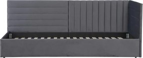 Postel MEVIA 90x200, šedá Velvet látka Kondela 0000408416