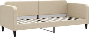 Válenda s přistýlkou a zásuvkami krémová 80 x 200 cm textil 3196851