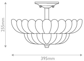 Quoizel QZ-WHITECAP-SF-M - Stropní svítidlo WHITECAP 4xE14/40W/230V pr. 39,5 cm
