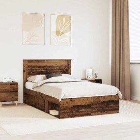 Rám postele Staré dřevo 120 x 190 cm Masivní borové dřevo 3410110