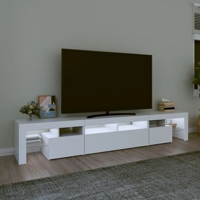 TV skříňka s LED osvětlením bílá 230x36,5x40 cm 3152786