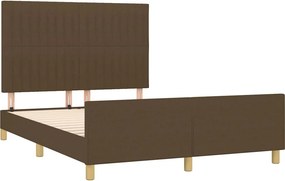 Rám postele bez matrace tmavě hnědý 140 x 190 cm textil 3125214