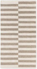 Bílý/šedý oboustranný/ručně tkaný vlněný koberec 80x150 cm Vika – Hanse Home