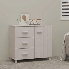 Příborník HAMAR bílý 90 x 40 x 80 cm masivní borovice 340429
