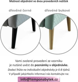 Designové křeslo, látka smaragdová / vzor Jungle, BELEK