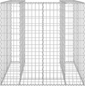 vidaXL Gabionová zástěna pro popelnici pozinkovaná ocel 110x100x110 cm [151298]