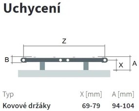 Isan Life 1215 x 600 mm koupelnový radiátor bílý