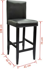 vidaXL Barový stůl a 4 barové židle, černá [160725]