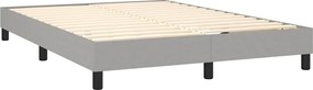 Rám postele s boxspringem světle šedý 140 x 190 cm textil 3120508