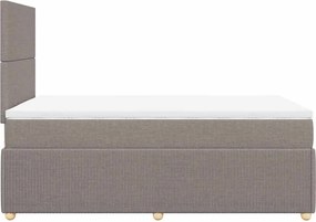 Box spring postel s matrací taupe 120x200 cm textil 3292020