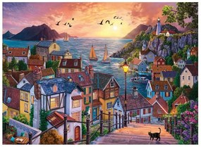 Puzzle anatolian puzzle pobřežní město při západu slunce 1000 dílků