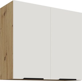 ARIA az | horní skříňka 80 G-72 2F policová | 80 cm | ANTI FINGERPRINT povrch | artisan/bílá