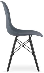 Břidlicově šedá židle YORK OSAKA s černými nohami