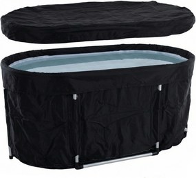 Přenosná skládací vana na otužování, černá, 290 l, HARTO