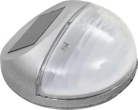 Zahradní nástěnné solární lampy LED 24 ks kulaté stříbrné 277140