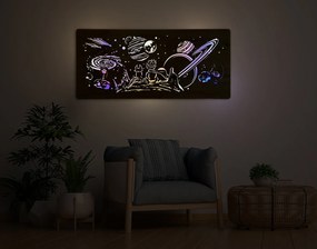 Li-Go "Malý princ" světelný obraz 230V 110x50 cm provedení povrchu: dub světlý