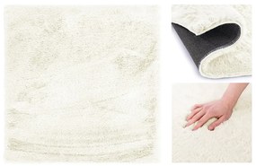 Krémový koberec LOVIKA z umělé králičí kožešiny Rozměr: 100 x 100 cm