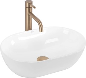 Rea Amelia, umyvadlo na desku 450x305x125 mm, bílá lesklá, REA-U4330