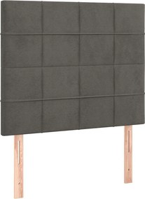 Box spring postel s matrací tmavě šedá 90x190 cm samet 3129184