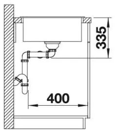 Blanco Zia 9, silgranitový dřez 860x500x190 mm, 2-komorový, černá, BLA-526029