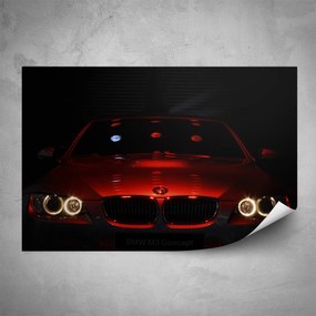 Plakát - Červené BMW (60x40 cm) - PopyDesign