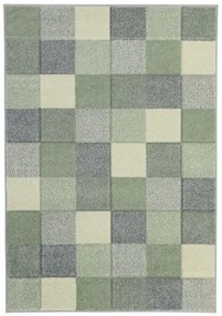 Koberce Breno Kusový koberec PORTLAND 1923/RT46, Zelená, Vícebarevné, 67 x 120 cm