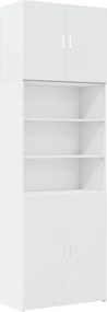 Skříň highboard bílá 80 x 42,5 x 249 cm kompozitní dřevo 3281357