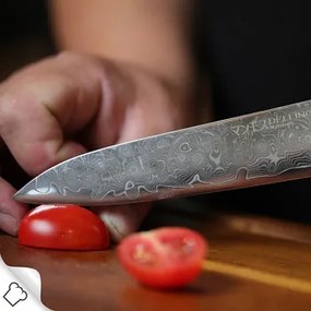 NŮŽ UNIVERZÁLNÍ UTILITY 130 MM DELLINGER MANMOSU - PROFESSIONAL DAMASCUS