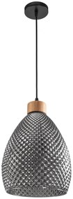 Toolight - Retro skleněná stropní lampa E27 60W APP897-1CP, černá, OSW-05697