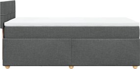 Box spring postel s matrací tmavě šedá 80 x 200 cm textil 3286508