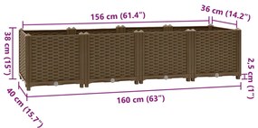 vidaXL Marketos Vyvýšený záhon 160 x 40 x 38 cm polypropylen