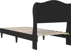 Rám postele s čelo Černá 90 x 190 cm Umělá kůže 3414688