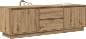 TV skříňka s LED osvětlením dub artisan 160,5x41x50 cm 3328434