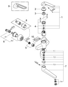 GROHE 32773000 - Umyvadlová baterie EUROECO SPECIAL 257 mm lesklý chrom