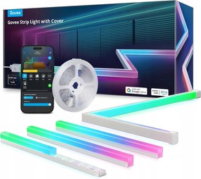 Led Páska Nástěnné Stropní Osvětlení 10 M Rgb Led Govee H61B6 Profilová Aplikace