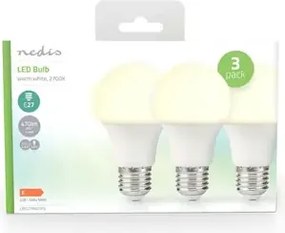 Nedis LED žárovka E27 / A60 / 4.9 W / 470 lm / 2700 K / Teplá bílá / R