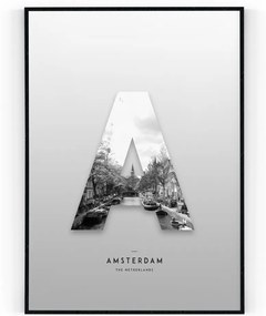 Plakát / Obraz Amsterdam Pololesklý saténový papír 210 g/m² A4 - 21 x 29,7 cm