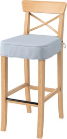 Sedák na židli IKEA Ingolf - barová barva modrá látka pletený vzor